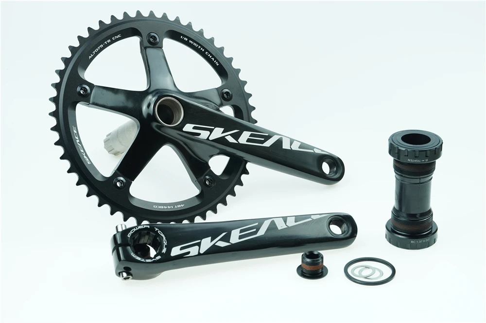SKEACE Crankset Alumniun Alloy Fixed Gear Crank 48T 165mm BCD144 Single ...