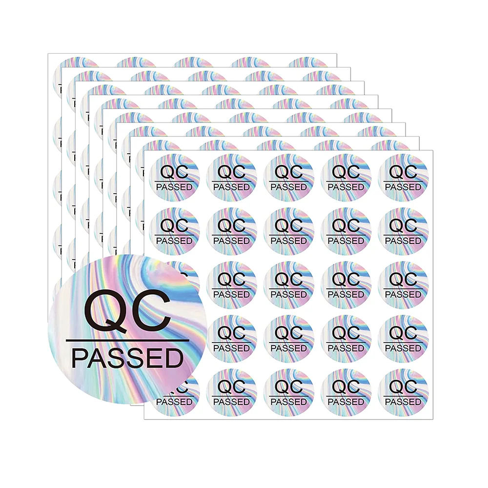 QC Passed Stickers 1" 500 Pcs Hologram Labels For Warehouse Inventory ...