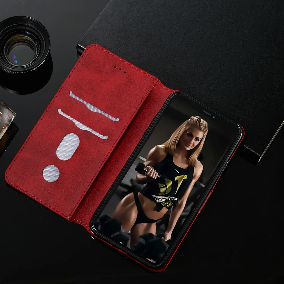 Кожаный чехол-книжка чехол на samsung S7 край S8 S9 S10 плюс s10e чехол Galaxy A20E A20S A10 S ...