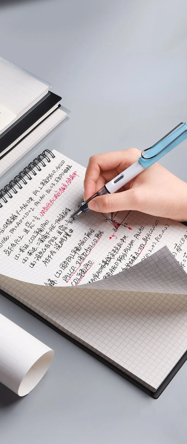 CARNET DE NOTES,A4 Line--Bloc notes à bobine A6 A5 B5 A4, grille de ...