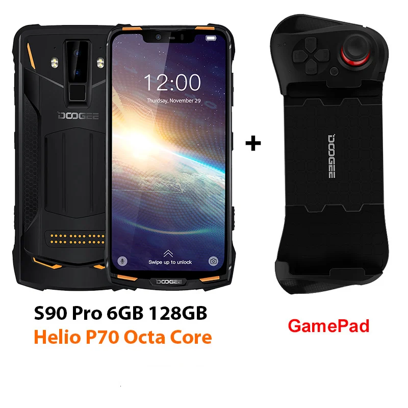 DOOGEE S90 Pro IP69K MIL-STD, водонепроницаемая, полная сеть, 6 ГБ, 128 ГБ, Восьмиядерный ...