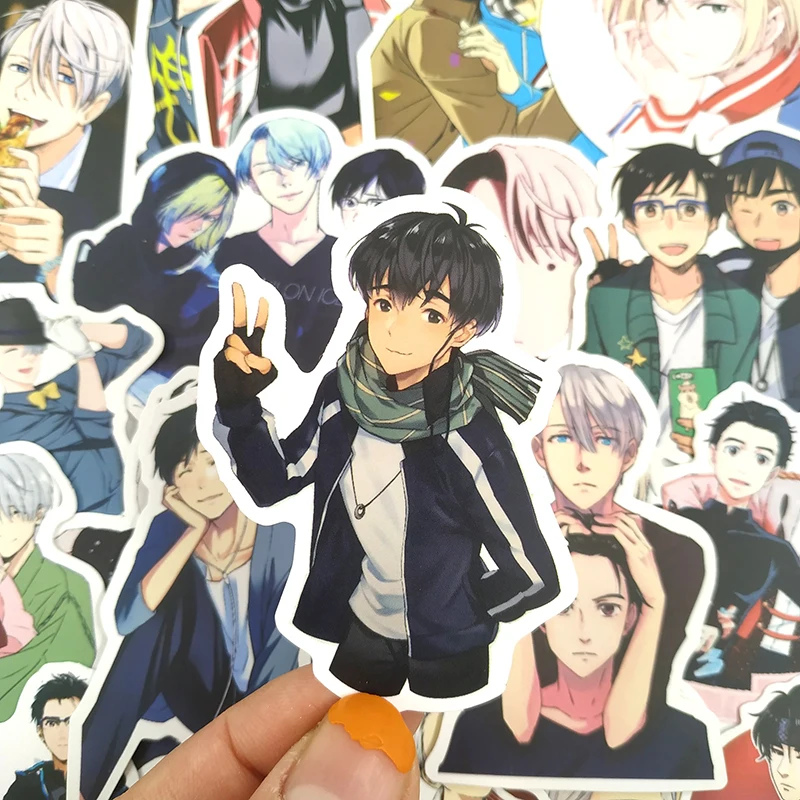 50 шт./упак. Ю! На льду наклейки японского аниме наклейки для крутой ...