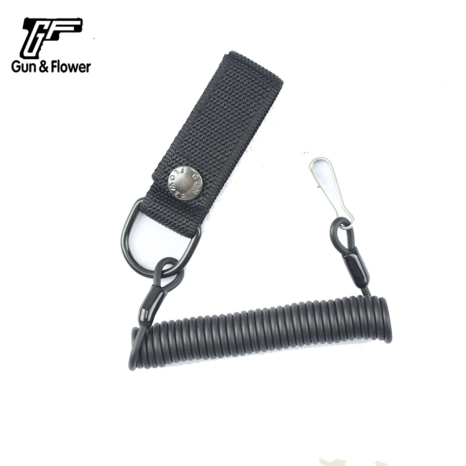 Sporting Goods Tactical Quick Release Pistol Handgun Coiled Lanyard ...