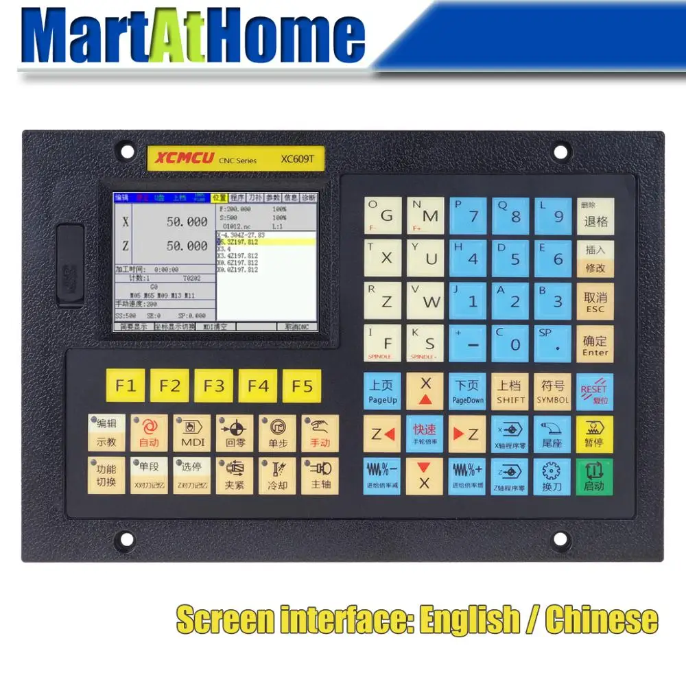 Xc609t 2 Axis Usb Cnc Control System G-code Support Outer Circle, End Face, Slot,taper, Arc ...