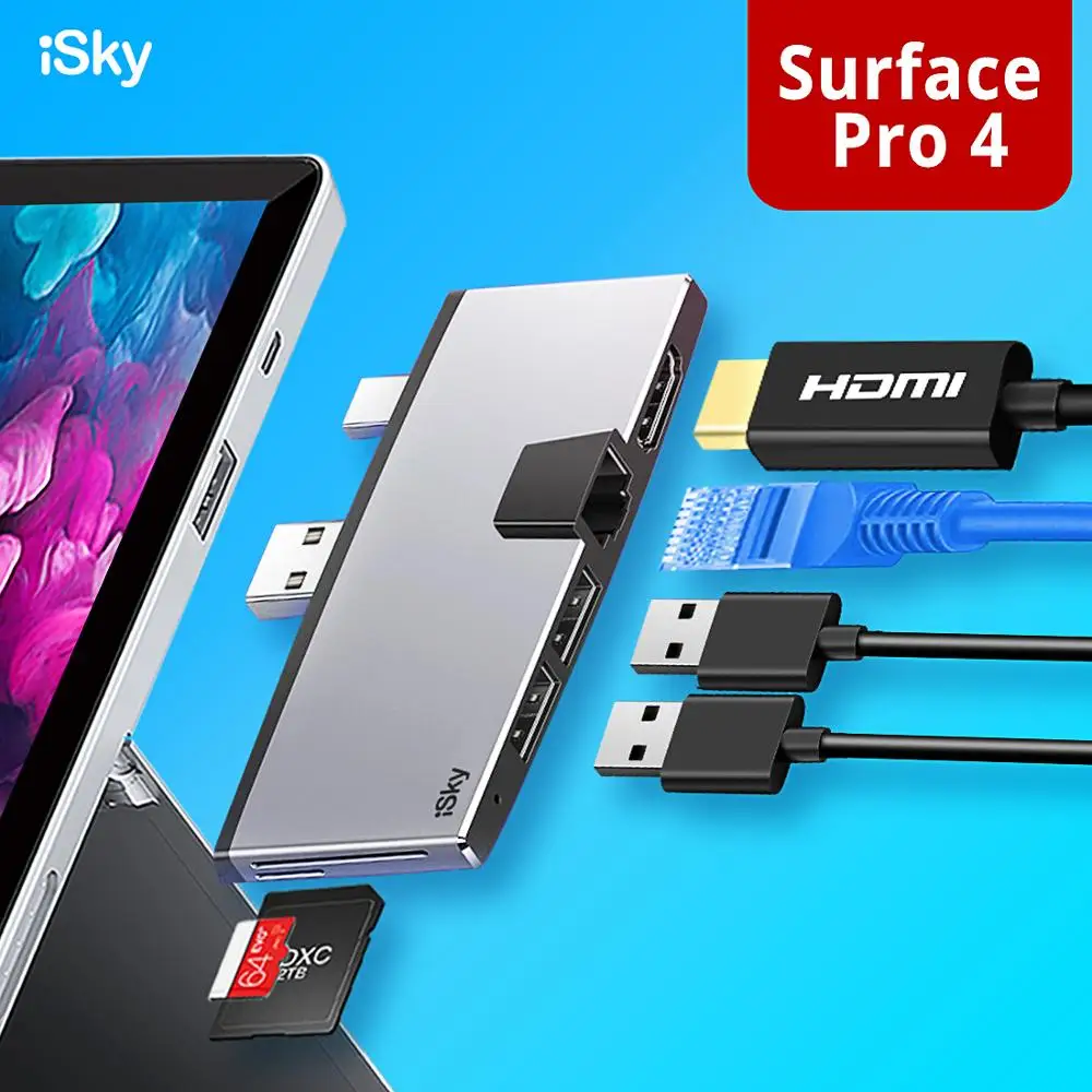 iSky-for-Microsoft-Surface-Pro4-USB-Hub-Docking-Station-Hub-Port ...