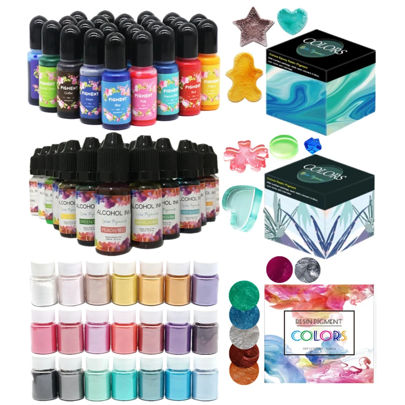 DIY-Resin-Pigment-Kit-Epoxy-Resin-Coloring-Pigment-Set-Liquid-Pigments ...
