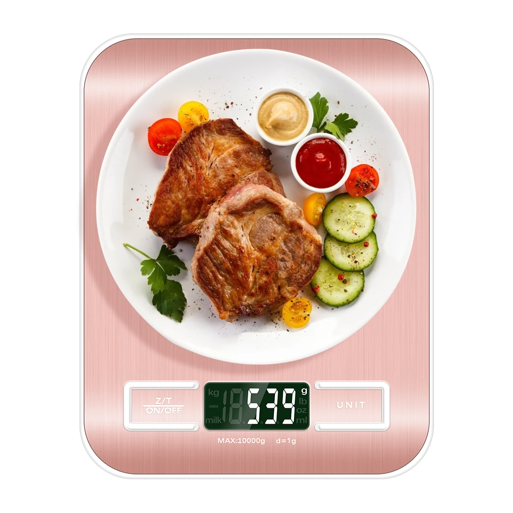 15Kg/10kg/5kg/ 1g Digital Kitchen Scale Food Diet Scales Slim Stainless ...