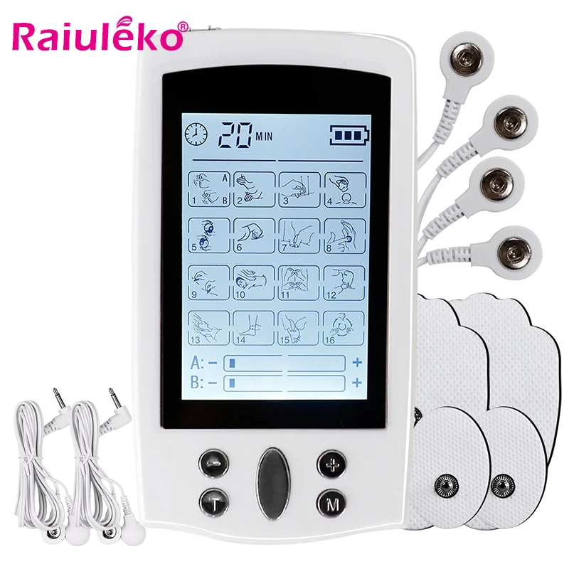 16 Modes Tens Massager EMS Muscle Stimulator Acupuncture Digital ...