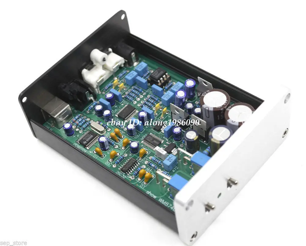 Finished WM8740 + DIR9001 DAC Board Support Coaxial and USB Input Dual ...