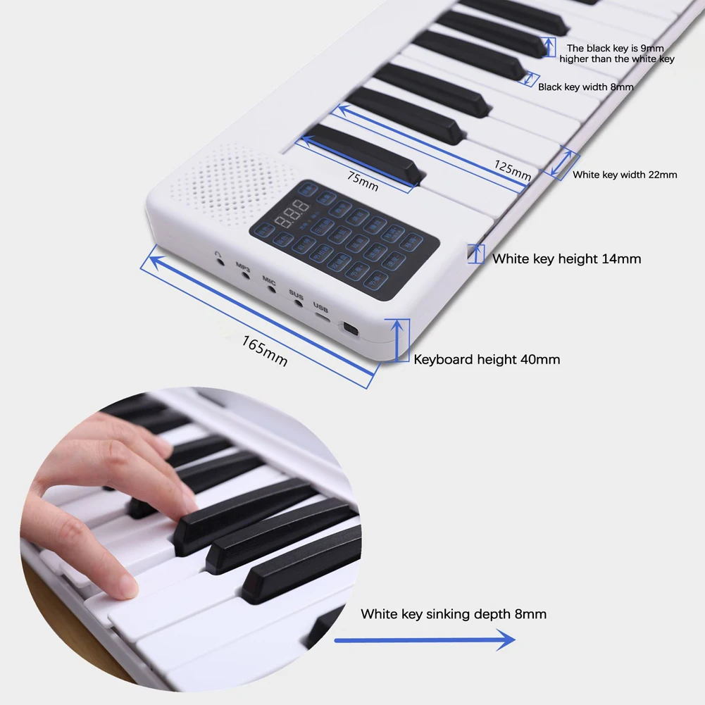 Portable-88-Keys-Foldable-Piano-Digital-Piano-Multifunctional ...