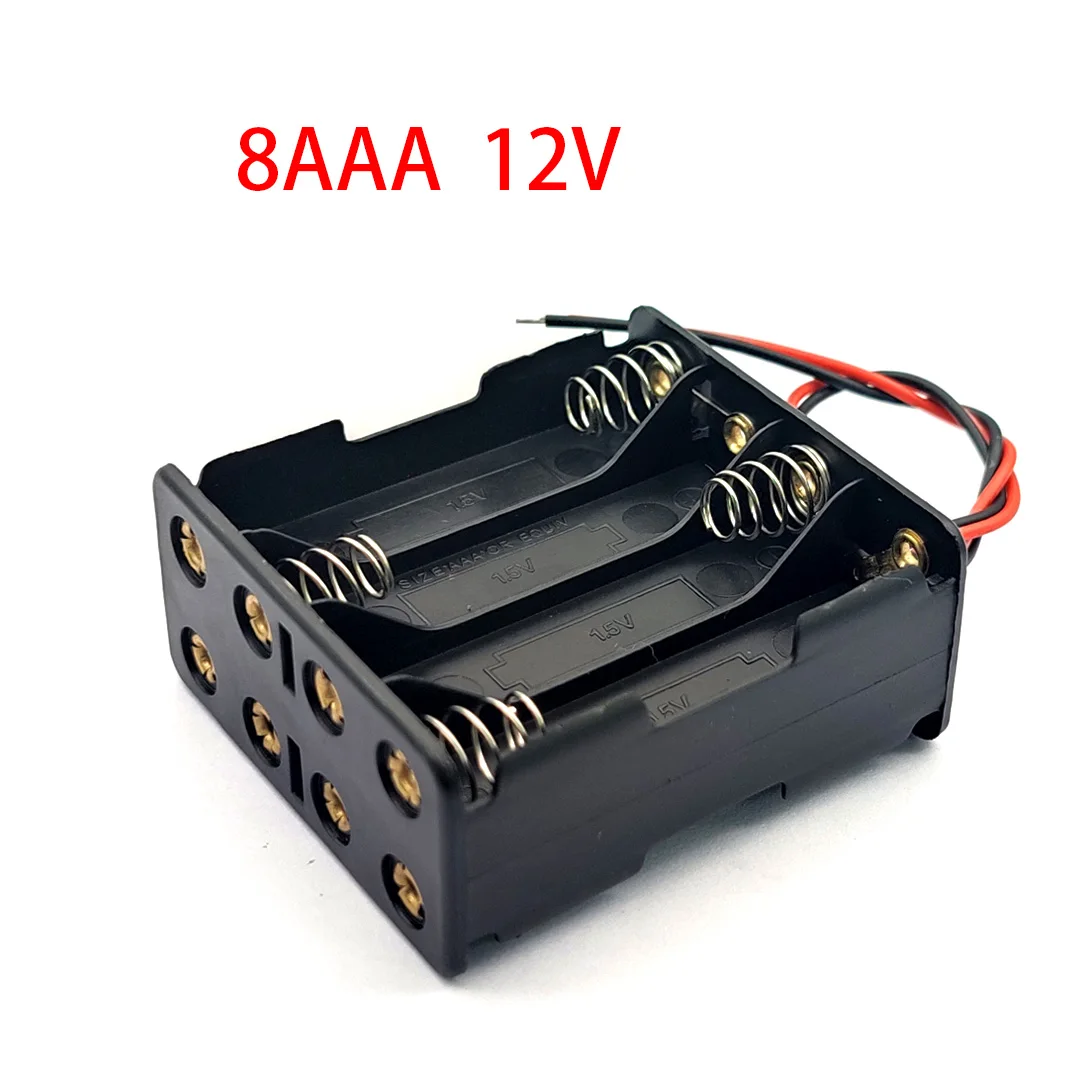 8-x-AAA-12V-Battery-Box-Back-To-Back-Holder-8AAA-Battery-Case-AAA ...