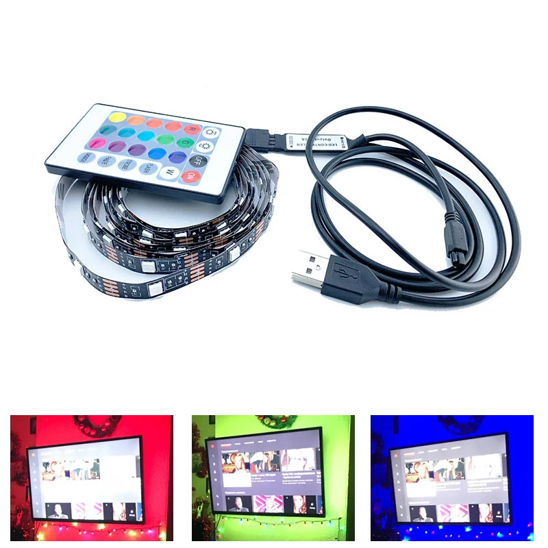 DC5V USB Power LED Strip RGB Led HDTV TV Desktop PC Screen Backlight ...