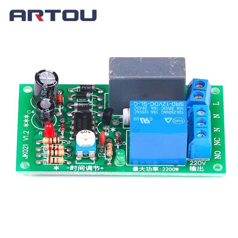 AC 220V Timer Relay Delay Switch Module Input/Output Delay Off Switch Module Adjustable Timing ...