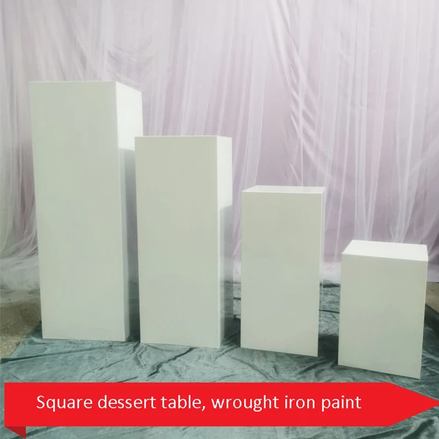 White Square Stand for Decoration