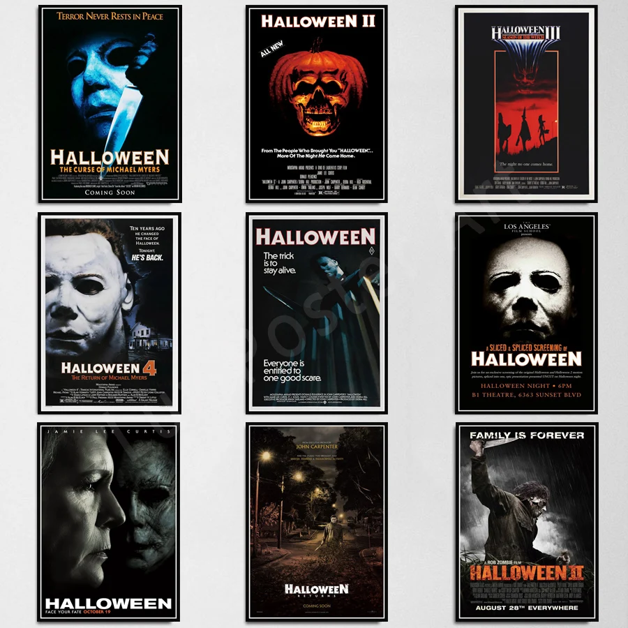 Classic Horror Movie Posters Collage