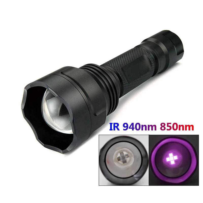 Infrared Ir 850nm Flashlight Torch Night Vision Lamp Outdoor Zooming ...
