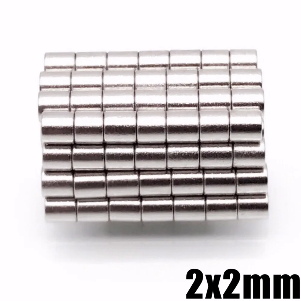 10000Pcs 2x2 mm N35 Mini Super Strong Powerful Neodymium Magnet Round ...