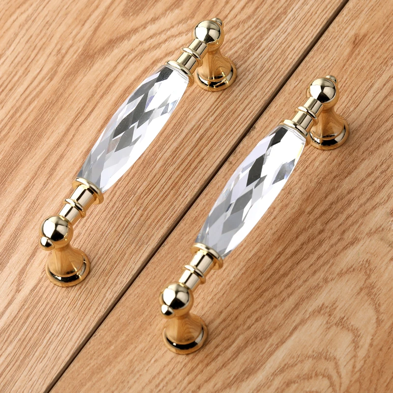 96-128mm-modern-fashion-luxury-Transparent-crystal-gold-kitchen-cabinet ...