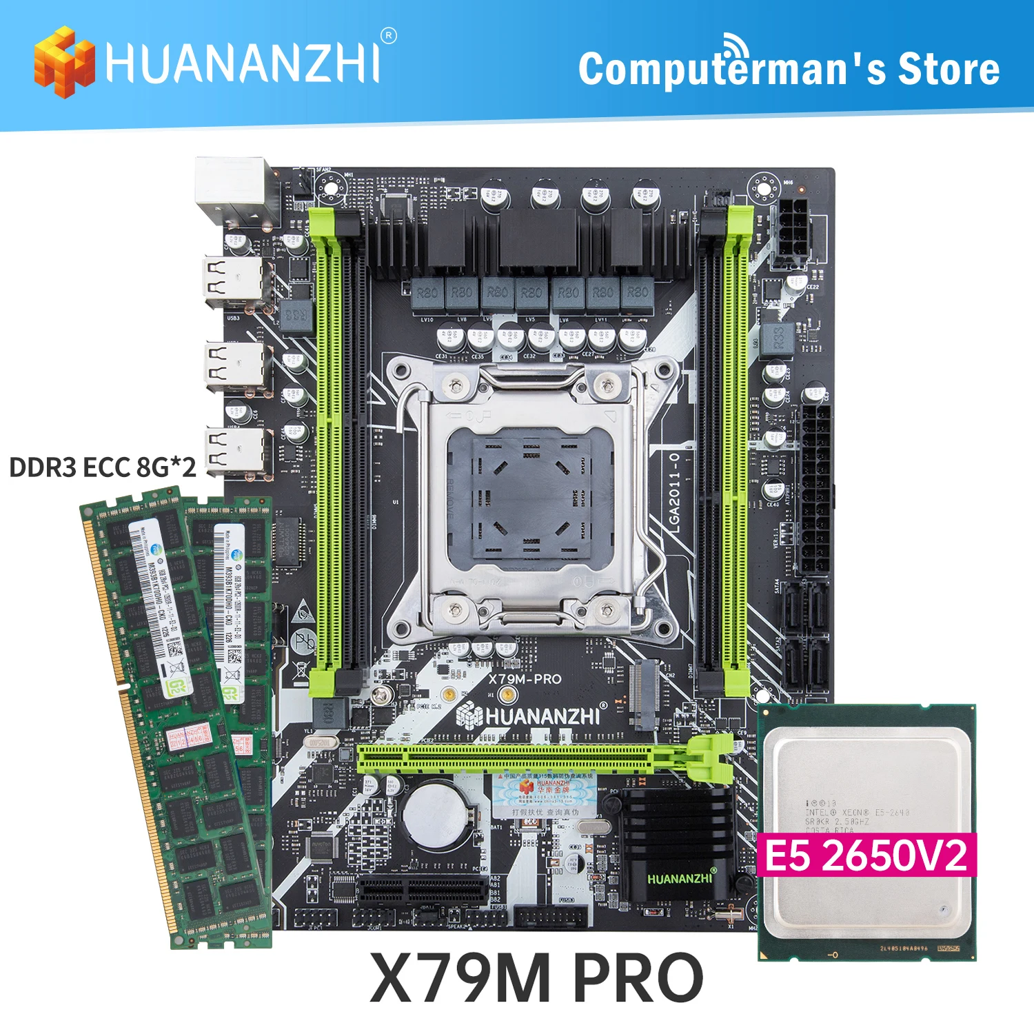 HUANANZHI X79 M PRO X79 Motherboard Intel LGA2011 XEON E5 2650 V2 ...