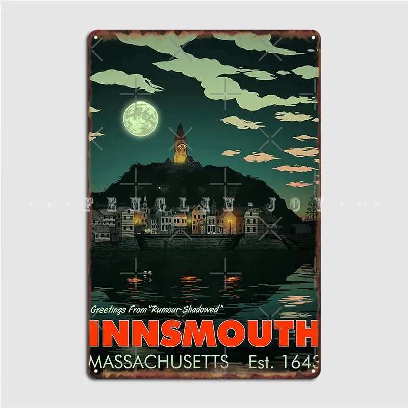 Greetings-From-Innsmouth-Mass-Poster-Metal-Plaque-Club-Wall-Custom ...