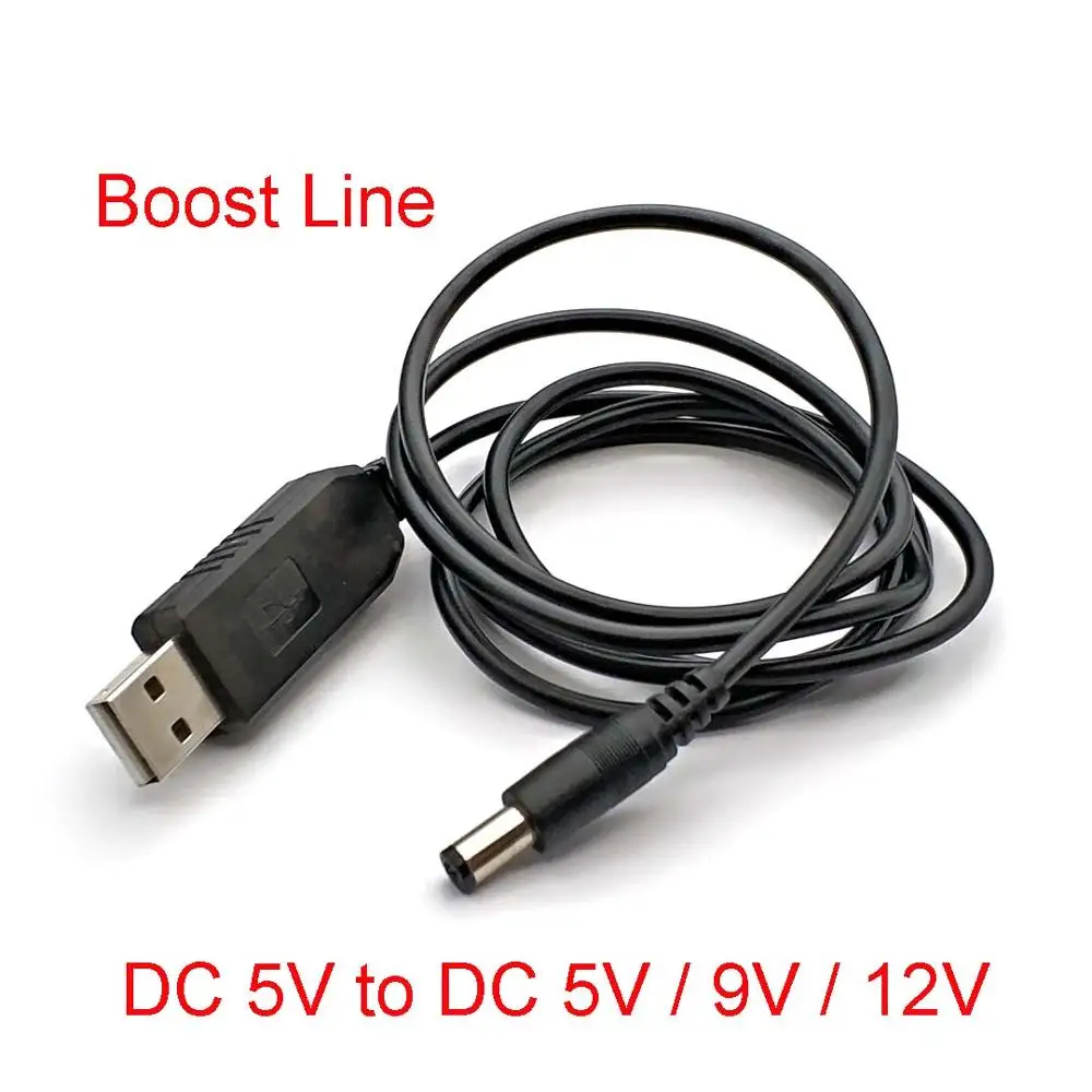 Usb Power Boost Line Dc 5v To Dc 5v / 9v / 12v Step Up Module Usb Converter Adapter Cable 2.1x5 ...