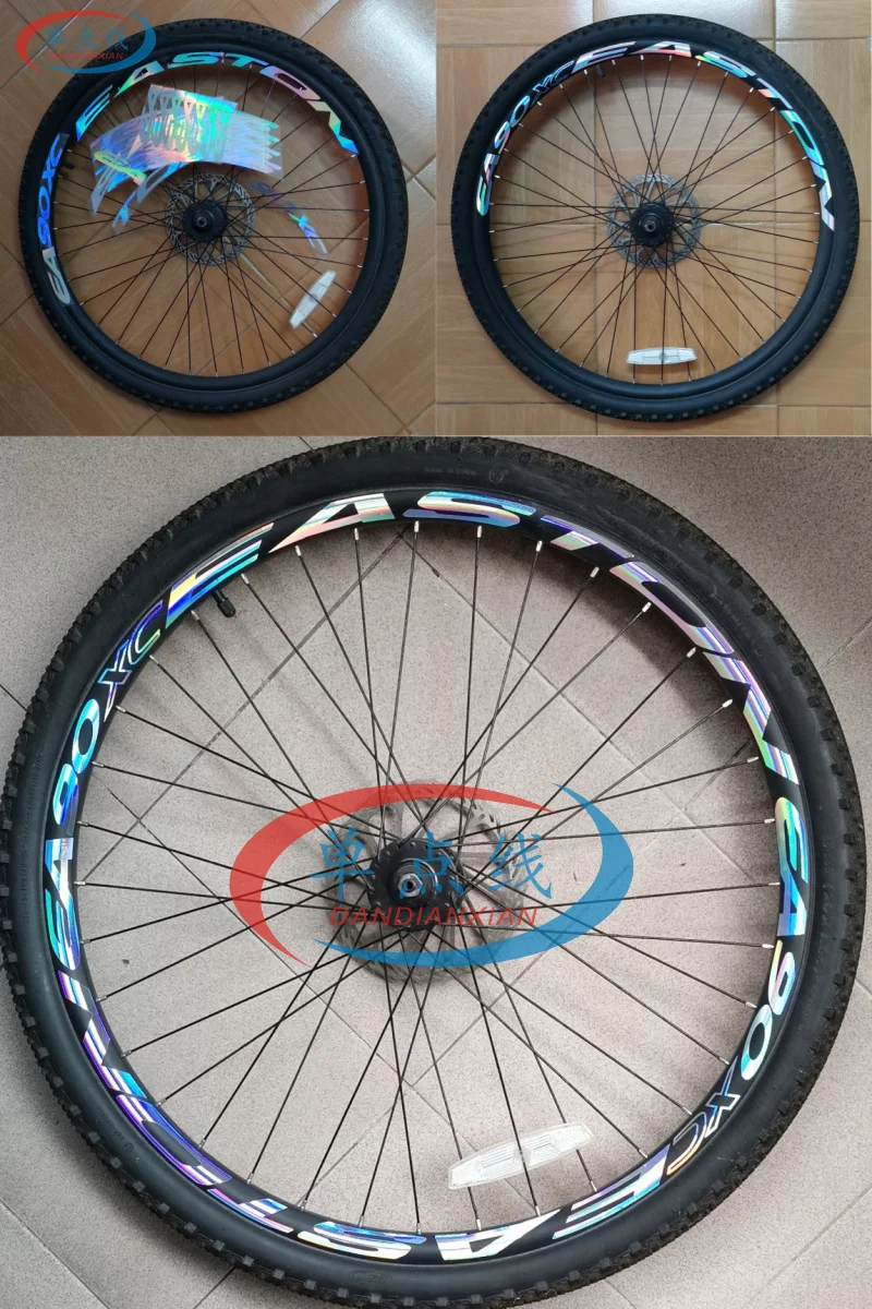 Accessoire vélo,Autocollants réfléchissants pour roues de vélo,2 roues ...