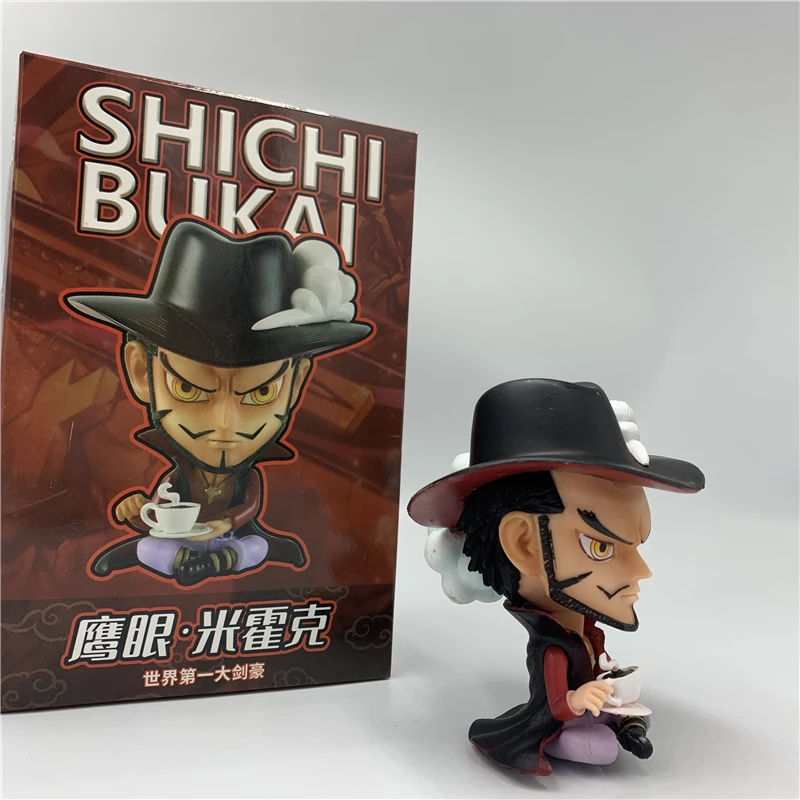 Dracule Mihawk Drinking Tea Action Figure 11cm | One piece Merchandise ...
