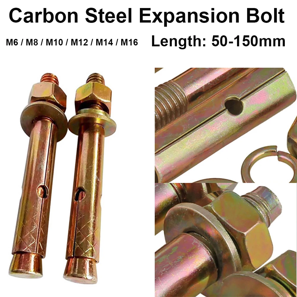 M6 M8 M10 M12 M14 M16 M18 M20 Carbon Steel Zinc Plated Wedge Anchor ...