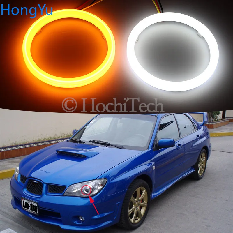 for Subaru Impreza 2006 2007 Cotton Switchback LED Dual Color Angel Eye ...