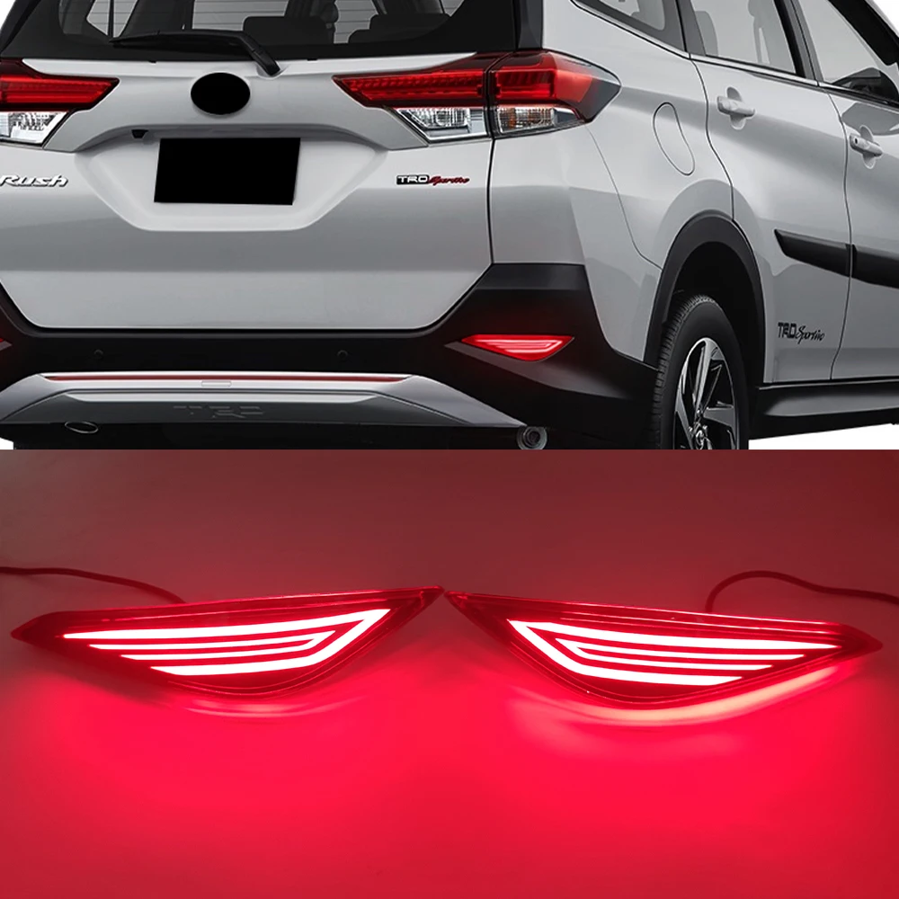 2pcs Auto Led Reflector For Toyota Rush 2018 2019 2020 Rear Fog Lamp ...