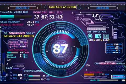 3.5 Inch IPS LCD Monitor Display With RGB Breathing Light AIDA64 ...