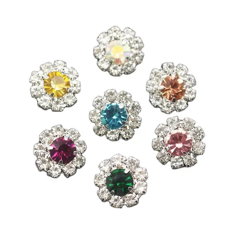 Wedding Decoration Accessories | Button Rhinestone Accessories - 10pcs ...