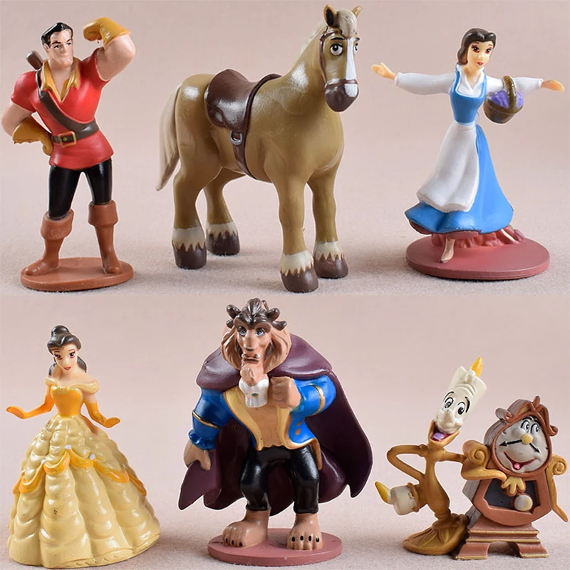 Disney Beauty And The Beast Cartoon Model Action Figure Anime Mini ...