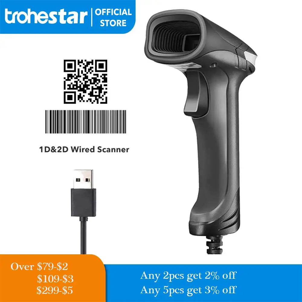 Trohestar-Portable-Barcode-Scanner-Wired-2D-QR-Code-Reader-Handheld ...