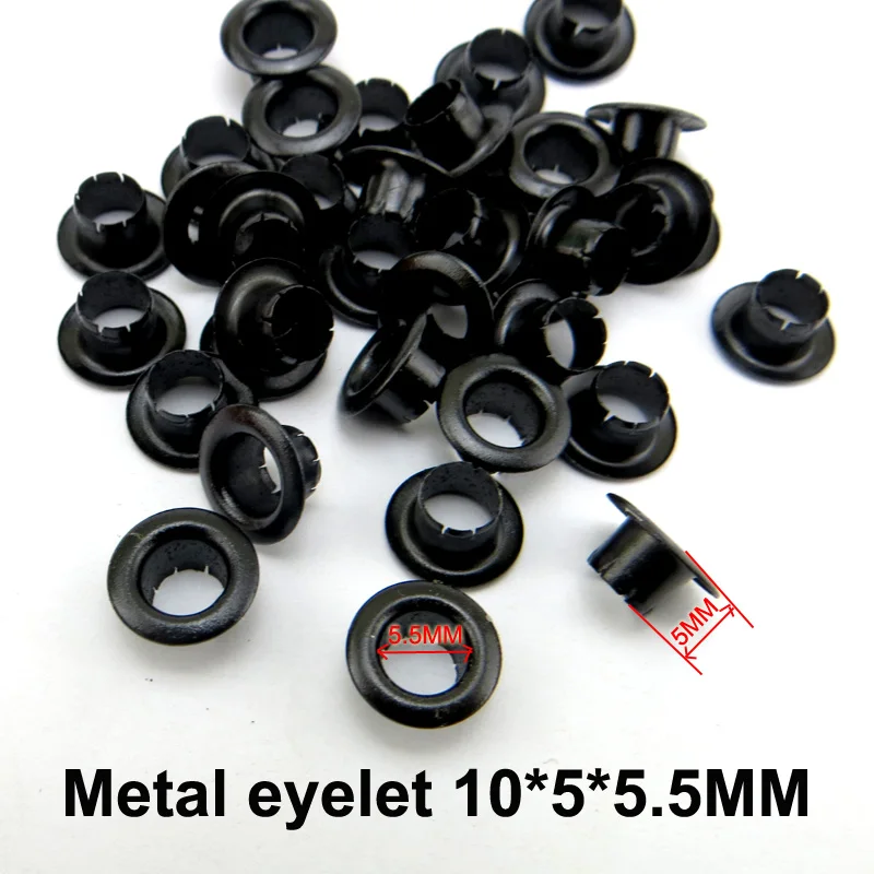 300pcs 10mm*5mm*5.5mm Black Metal Eyelet Button Sewing Clothes ...