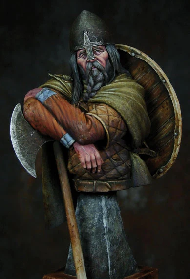 Unassambled 1/10 Ancient Viking Man Bust Resin Figure Miniature Model ...