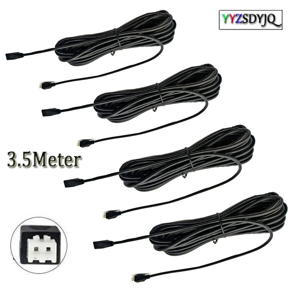 2pcs/lots 4pcs/lots 3.5m Cables Reversing Radar Extend Extension Cables ...