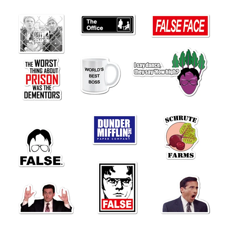 cheap stickers Classic TV Show The Office Sticker Pack laptop stickers ...