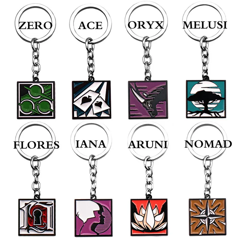 New Rainbow Six Siege Keychain Skull Metal Hot Game Rainbow 6 Pendant ...