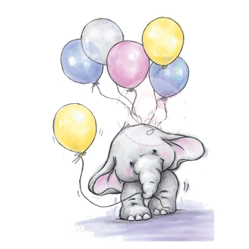 Elephant Cartoon Pattern Stamp Scrapbooking Alphabet Embossing Craft ...