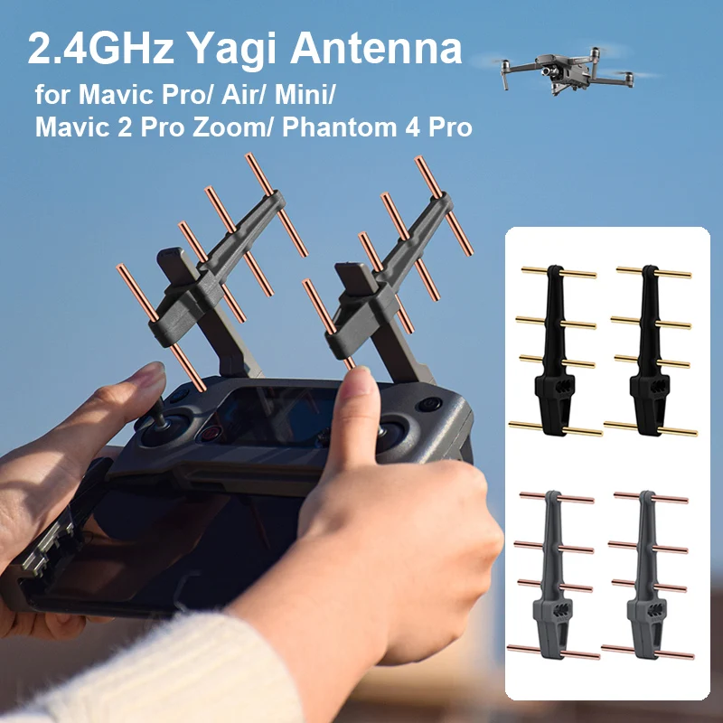 Antena Yagi Para Controle Remoto, Extensor De Alcance De Sinal De Drone 2.4ghz Para Mavic 2 Zoom ...