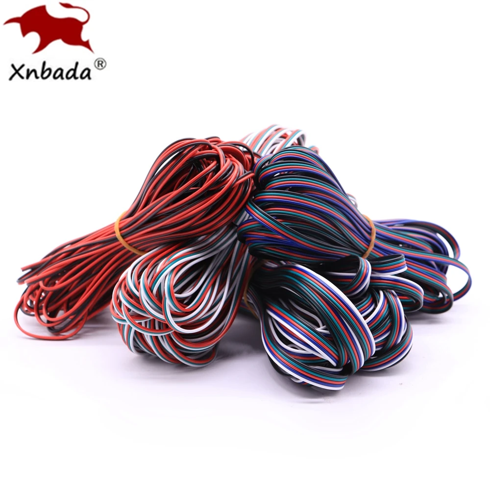 2pin/3pin/4pin/5pin/6pin 22awg Led Wire Cable For Ws2812b Ws2811 5050 2835 5730 Led Strip Light ...