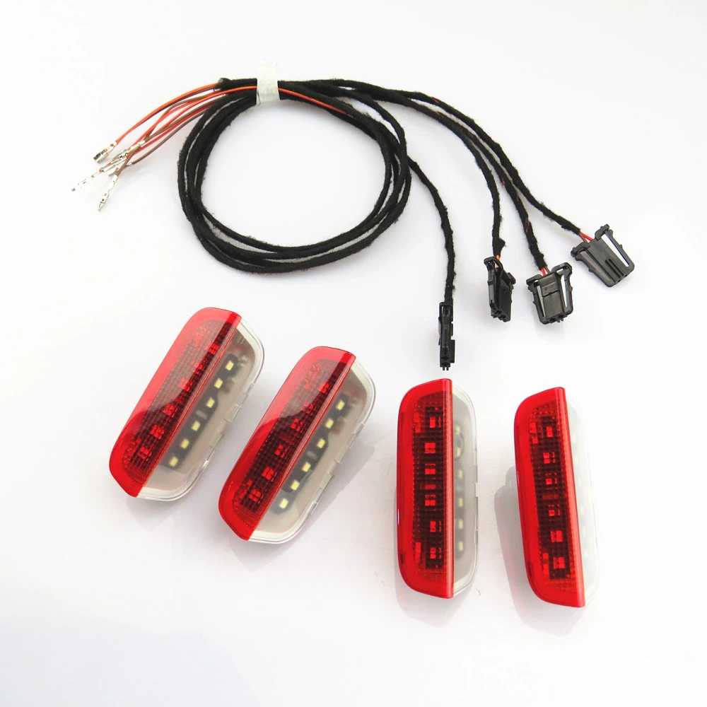 RWSYPL LED Car Door Warning Light + Cable Plug Harness For VW Jetta MK5 ...