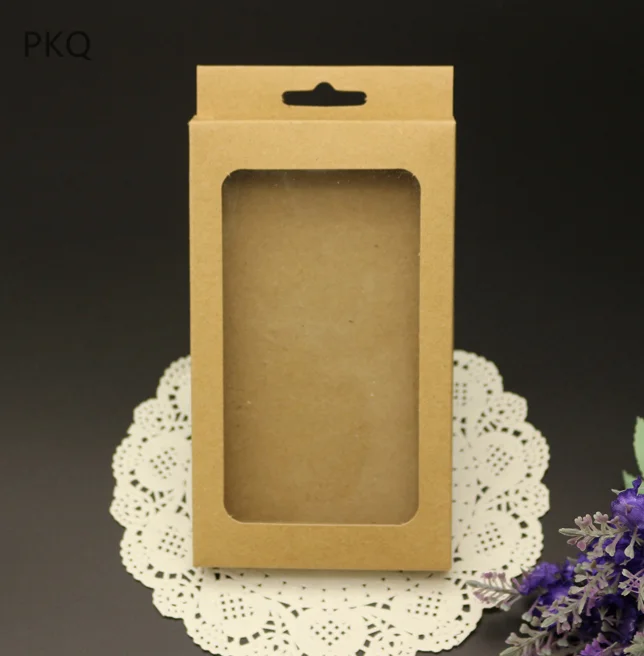 20Pcs Gift Boxes Kraft Paper Phone Case Box For Mobile Phone Black Cell ...