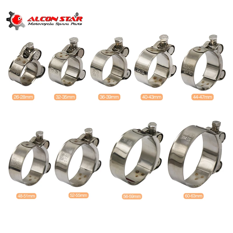 Sclmotos Universal 26 63mm Stainless Steel Motorcycle Exhaust Hose ...