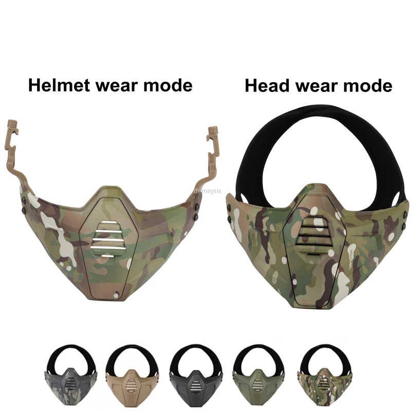 Tactical Half Face Masks Military CS Game Protective Mask Airsoft ...