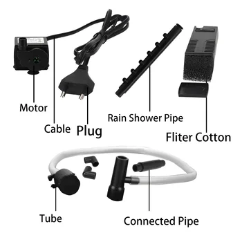 EU Plug Low Level Water Submersible Water Filter Pump Turtle Tank ...