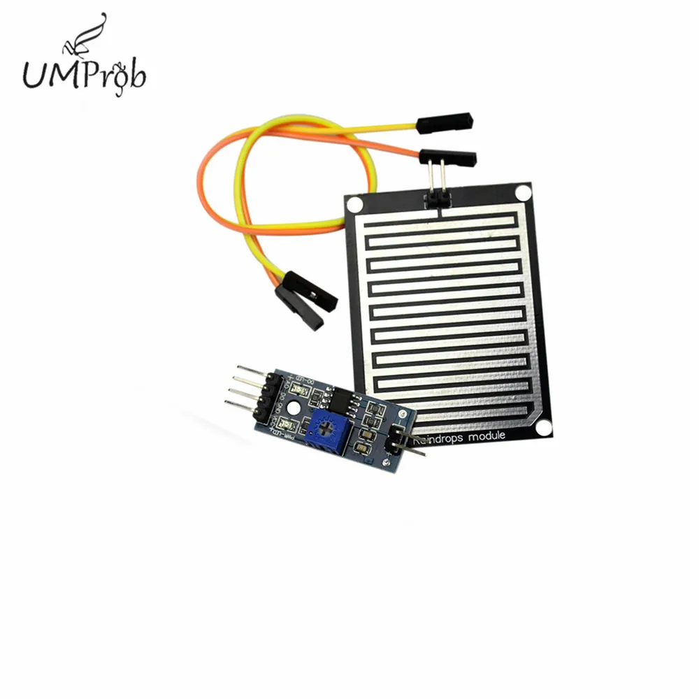 3.3-5V Water Raindrops Detection Module Rain Weather Humidity Sensor For Arduino Diy Kit school ...