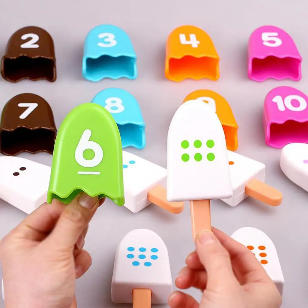 10 Set Color Number Matching Toy Childhood Educational Math Toys For ...
