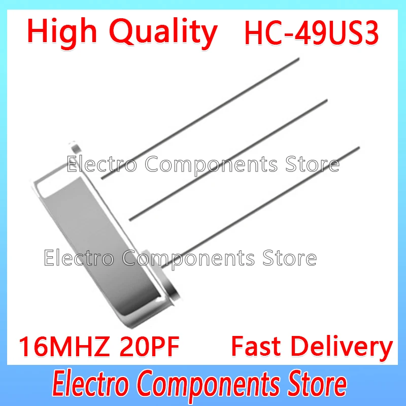 10Pcs/Lot DIP Passive Crystal Oscillator HC-49S 49S 3Pin DIP-3 16M 16.000MHZ Crystal HC-49US3 ...
